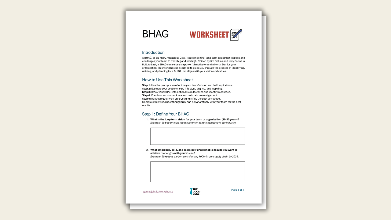 Big, Hairy, Audacious Goals (BHAGs): How Successful Leaders Drive ...