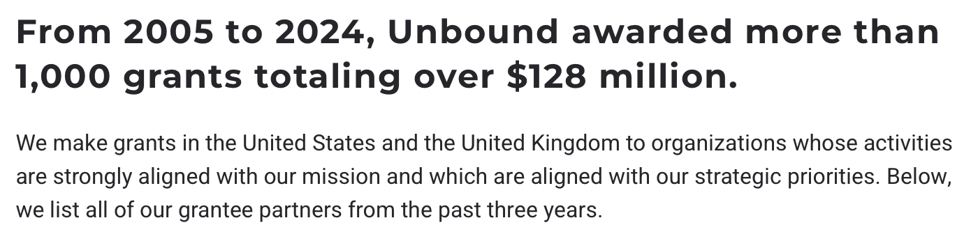 "Who funds you?"💳👁️| Unbound Philanthropy
