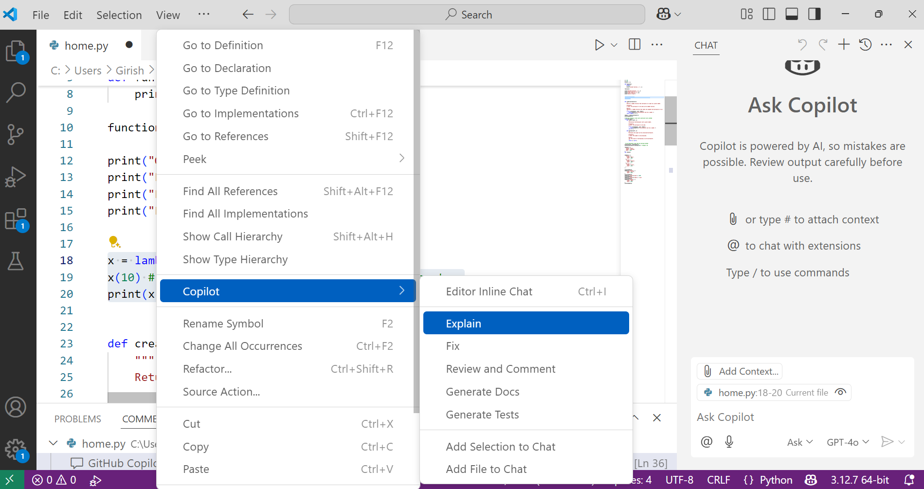 Unleashing GitHub Copilot in Visual Studio Code: A Developer’s AI Assistant for Python and Beyond