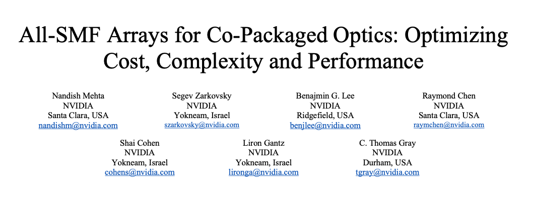 NVIDIA’s New Silicon Photonics Bet: Can All-SMF Arrays Unlock the Full ...