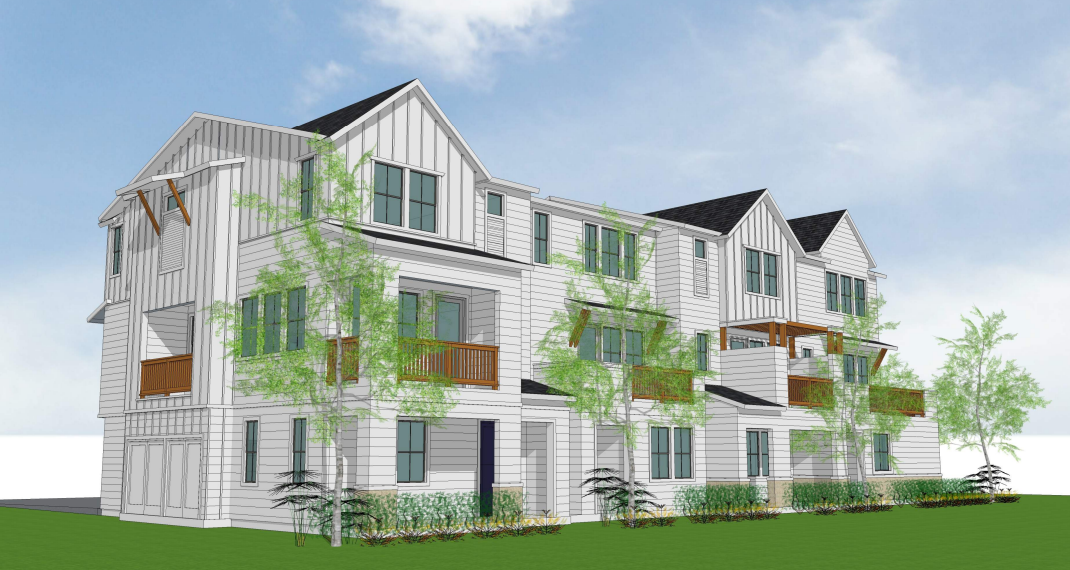 Large townhome development behind the O'Reilly building moves forward
