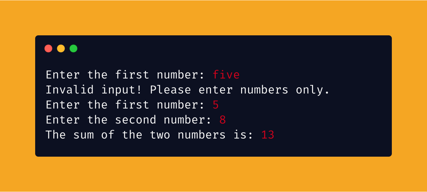 Python Project: Summing Up Two Numbers from User Input