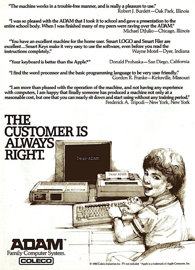 The Coleco Adam: An 8-bit Personal Computer Failure