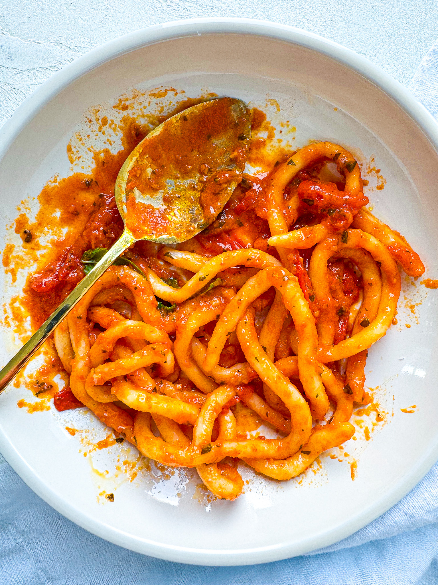 umbricelli, umbria's chubby hand-rolled spaghetti