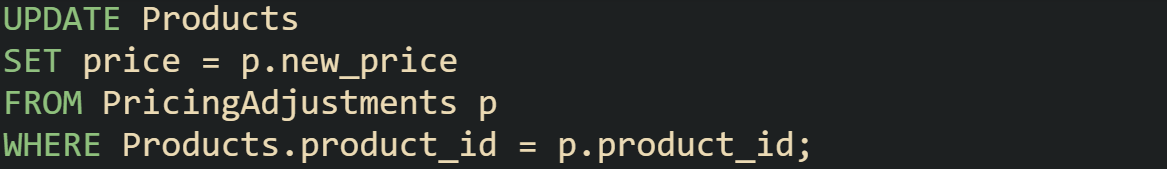 How To Update One Table Using Data From Another In Sql