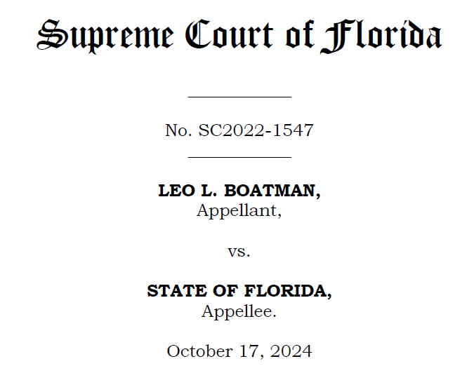 Florida Supreme Court affirms Leo Boatman's death sentence
