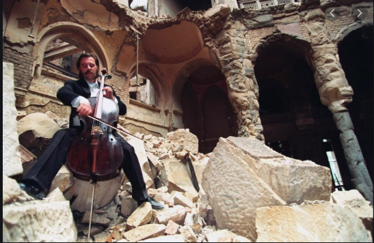 The cellist of Sarajevo. - by Jonathon M. Seidl