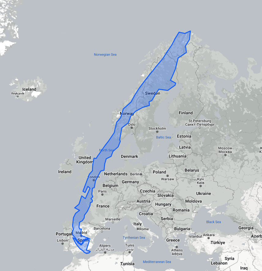 The true size of countries - by Miguel García Álvarez
