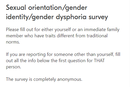 Sexual orientation / gender identity survey
