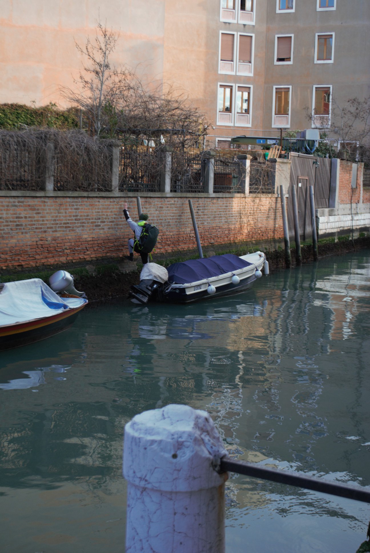 A Woman Photographer At Night In Venice (2) - by Liudmila