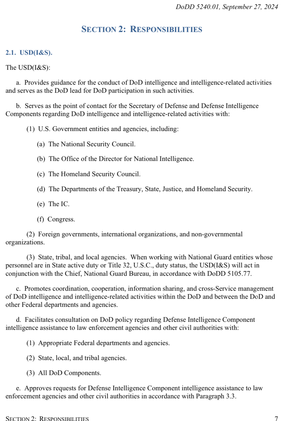 The DoD Quietly Reissues DoD Directive 5240.01, Expanding the Use of ...