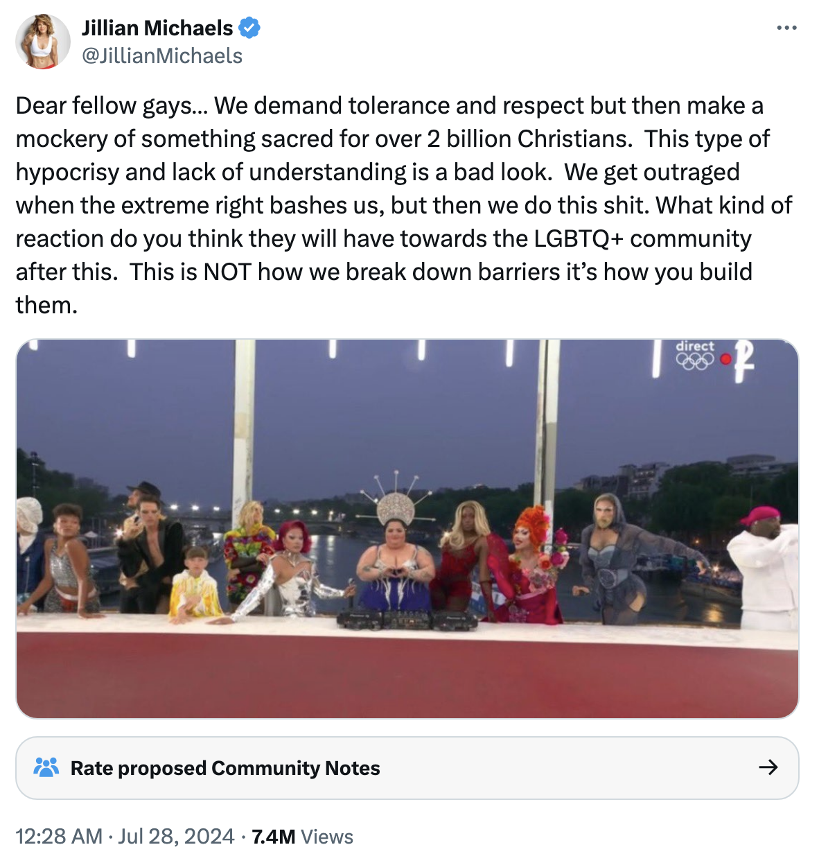 Lying about the Olympic Last Supper a sign of our times