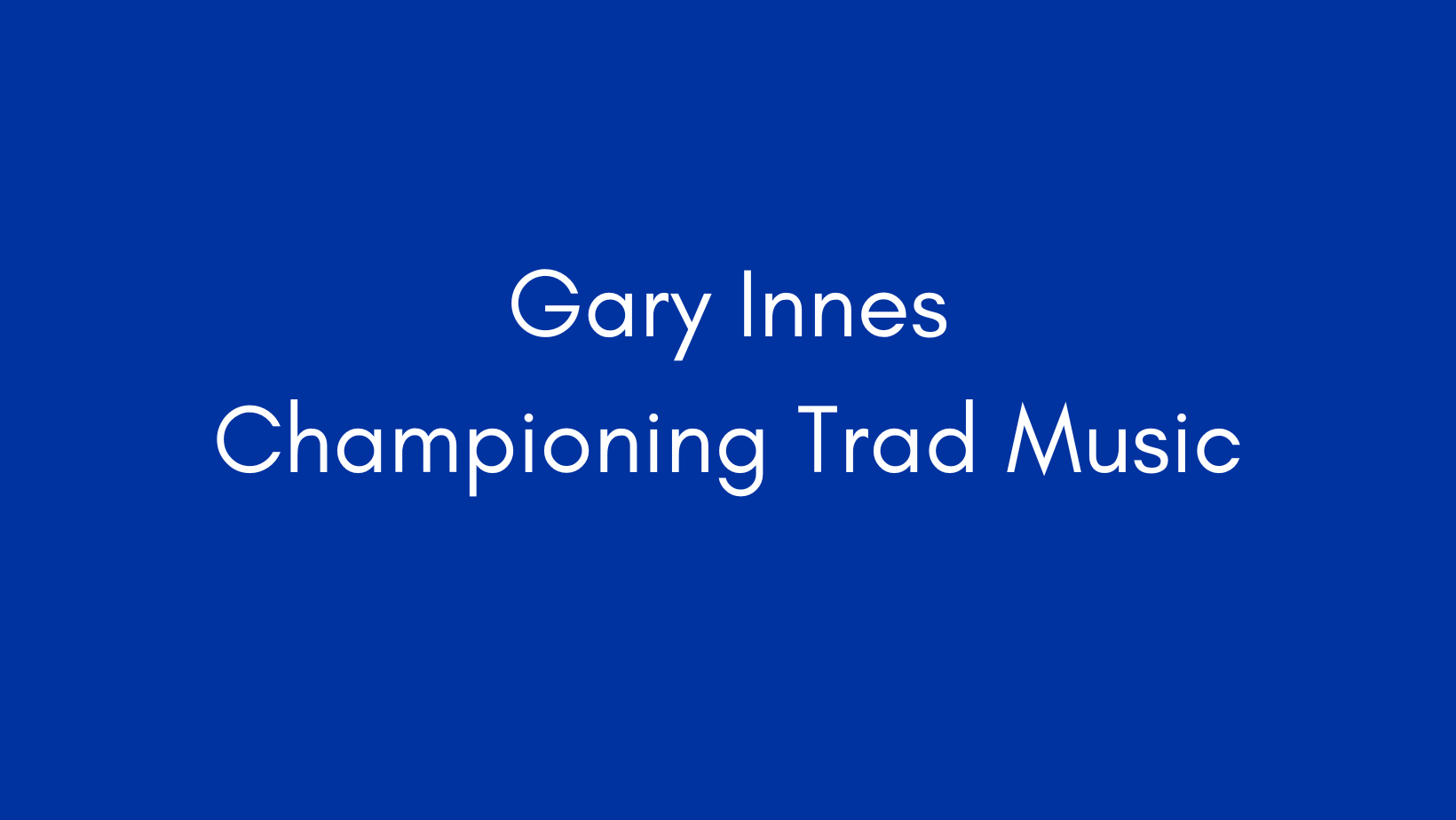 Our Scotland: Accordionist and Take The Floor host Gary Innes