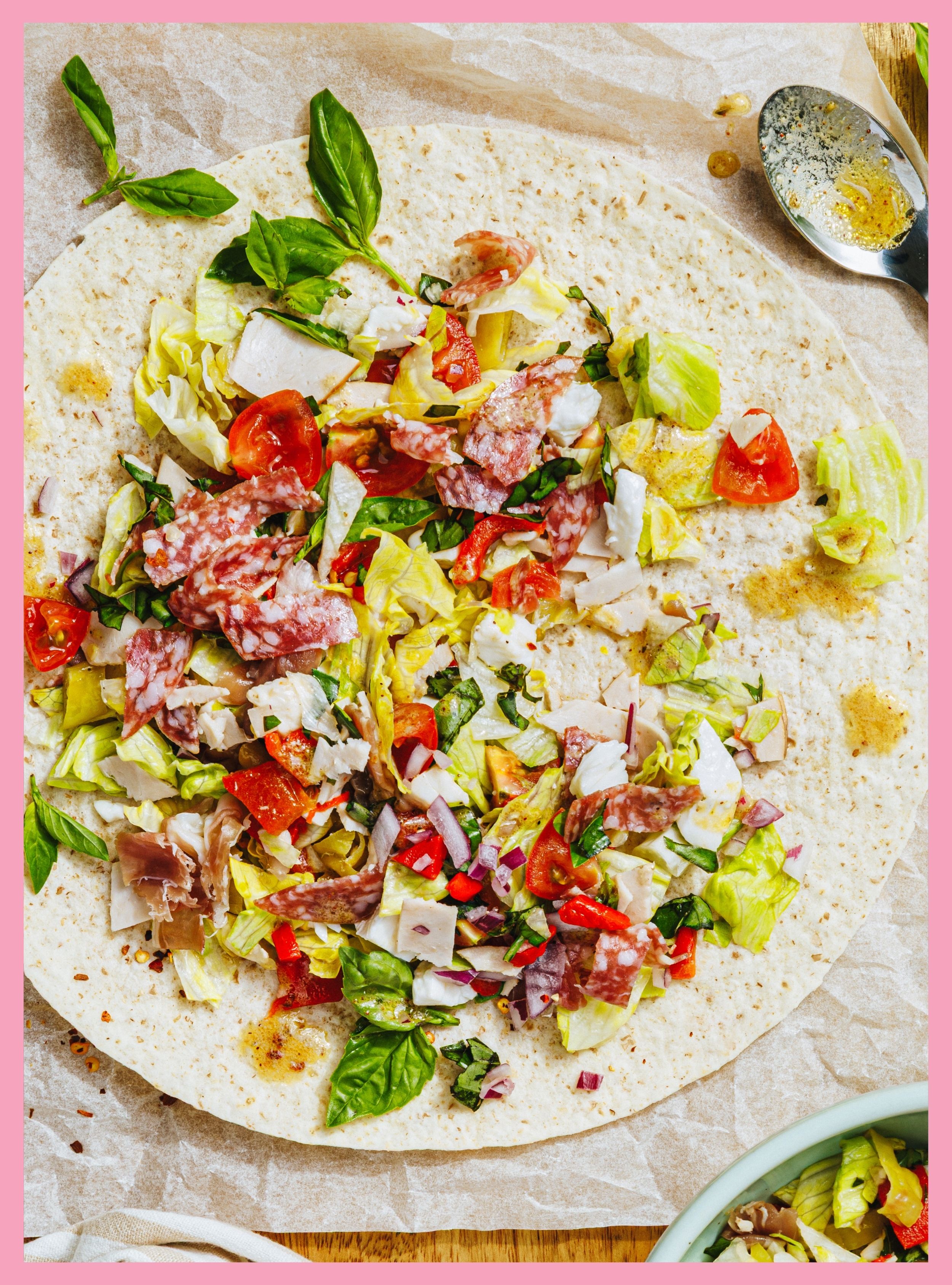 chopped italian deli wraps