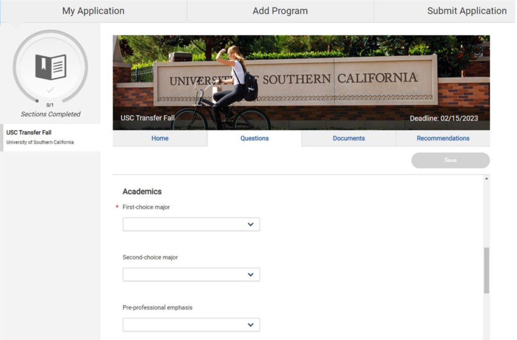 Tips for the Major-Specific Writing Supplements