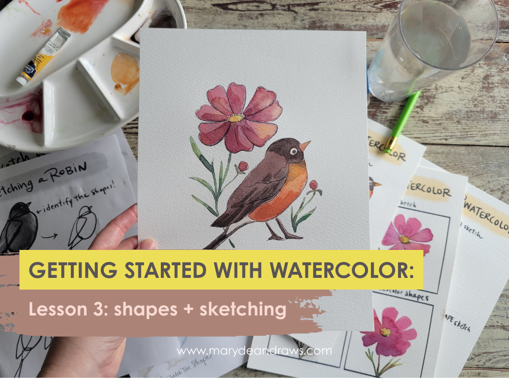Getting Starting with Watercolor, Lesson 3: Experiments with shapes and ...