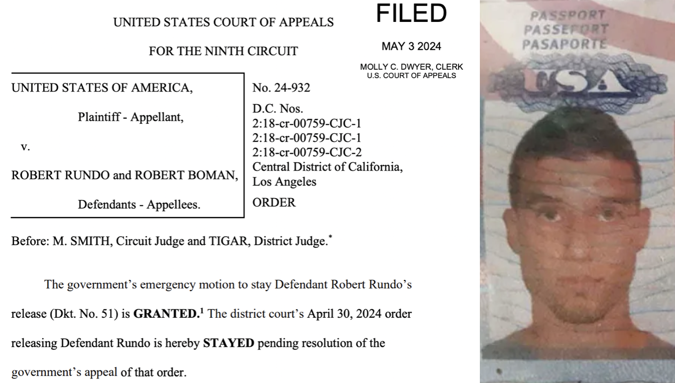 9th Circuit halts neo-Nazi Robert Rundo's bail order