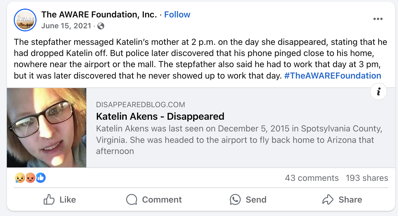 Vanished: The Mysterious Disappearance of Katelin Akens