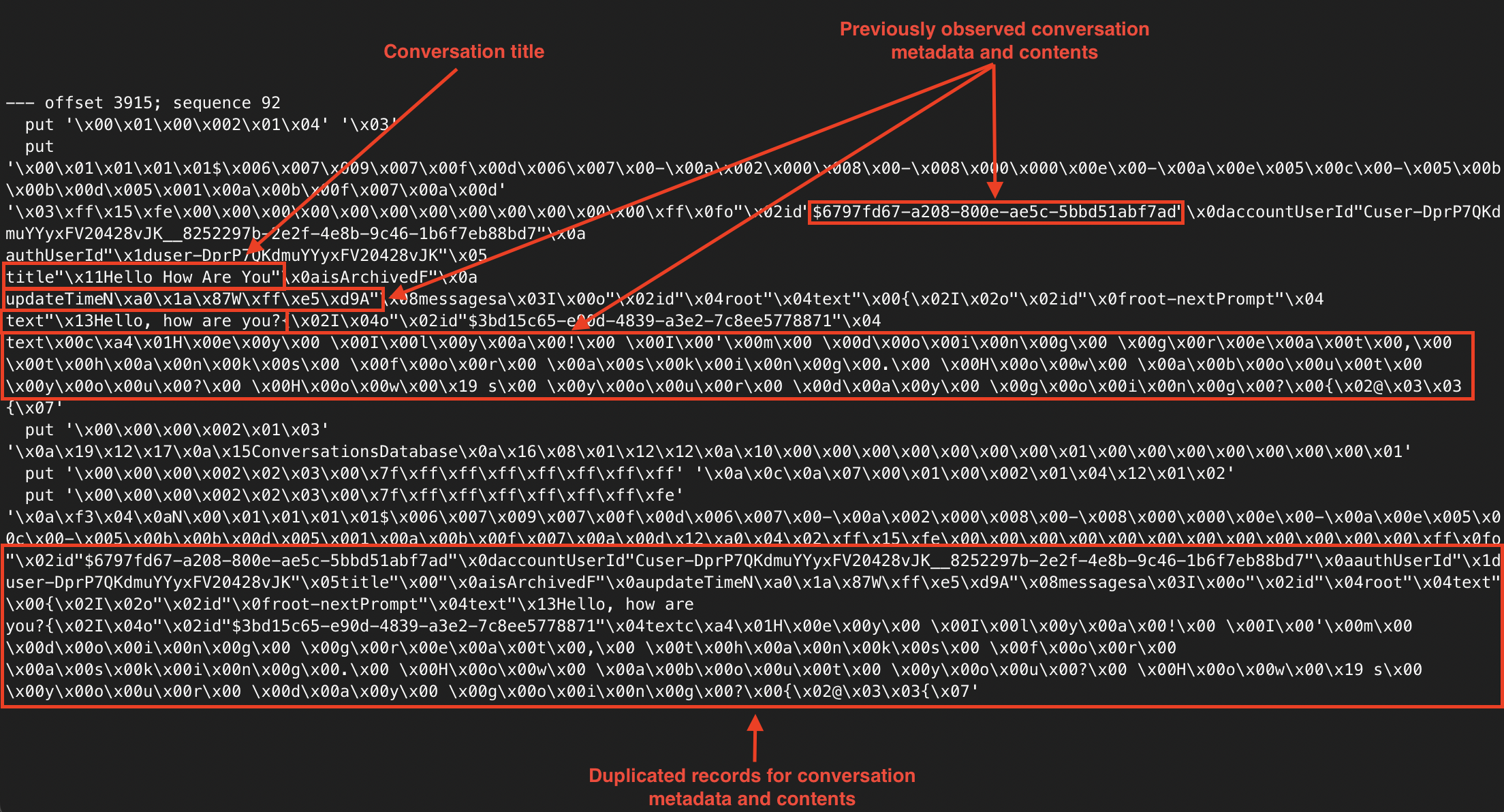 LevelDB WAL log - extracting ChatGPT desktop conversations