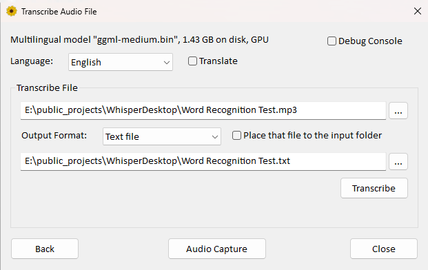 Free audio transcription on Windows with Whisper
