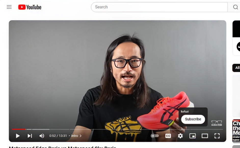 The king of YouTube running shoe reviews: Kofuzi
