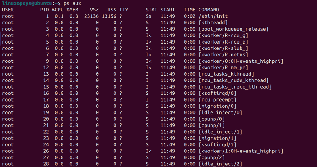 Linux System Information and Monitoring Commands