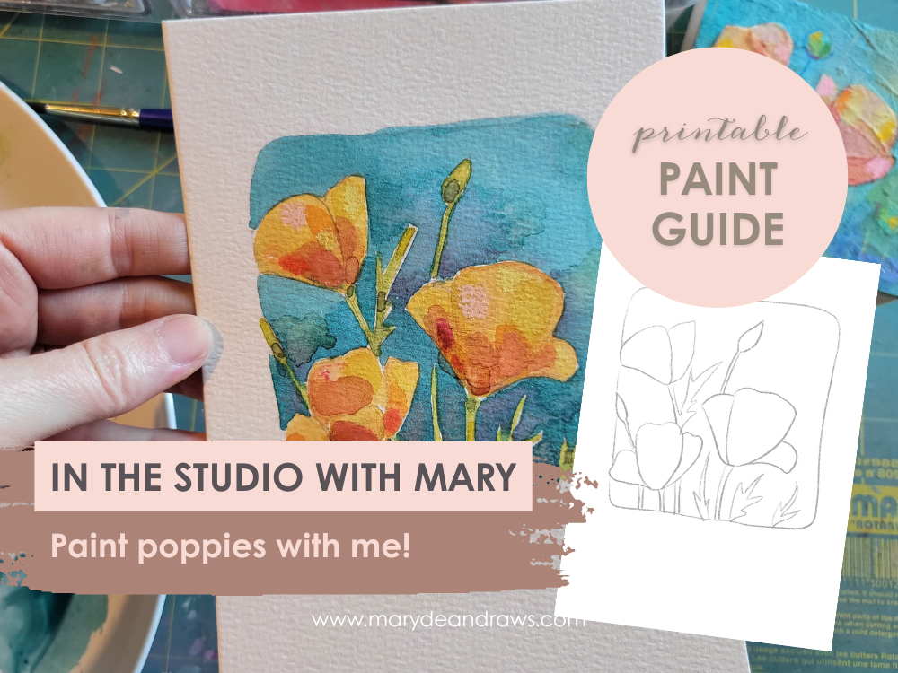 In the Studio with Mary: Paint Poppies with Me! *a FREE tutorial ...