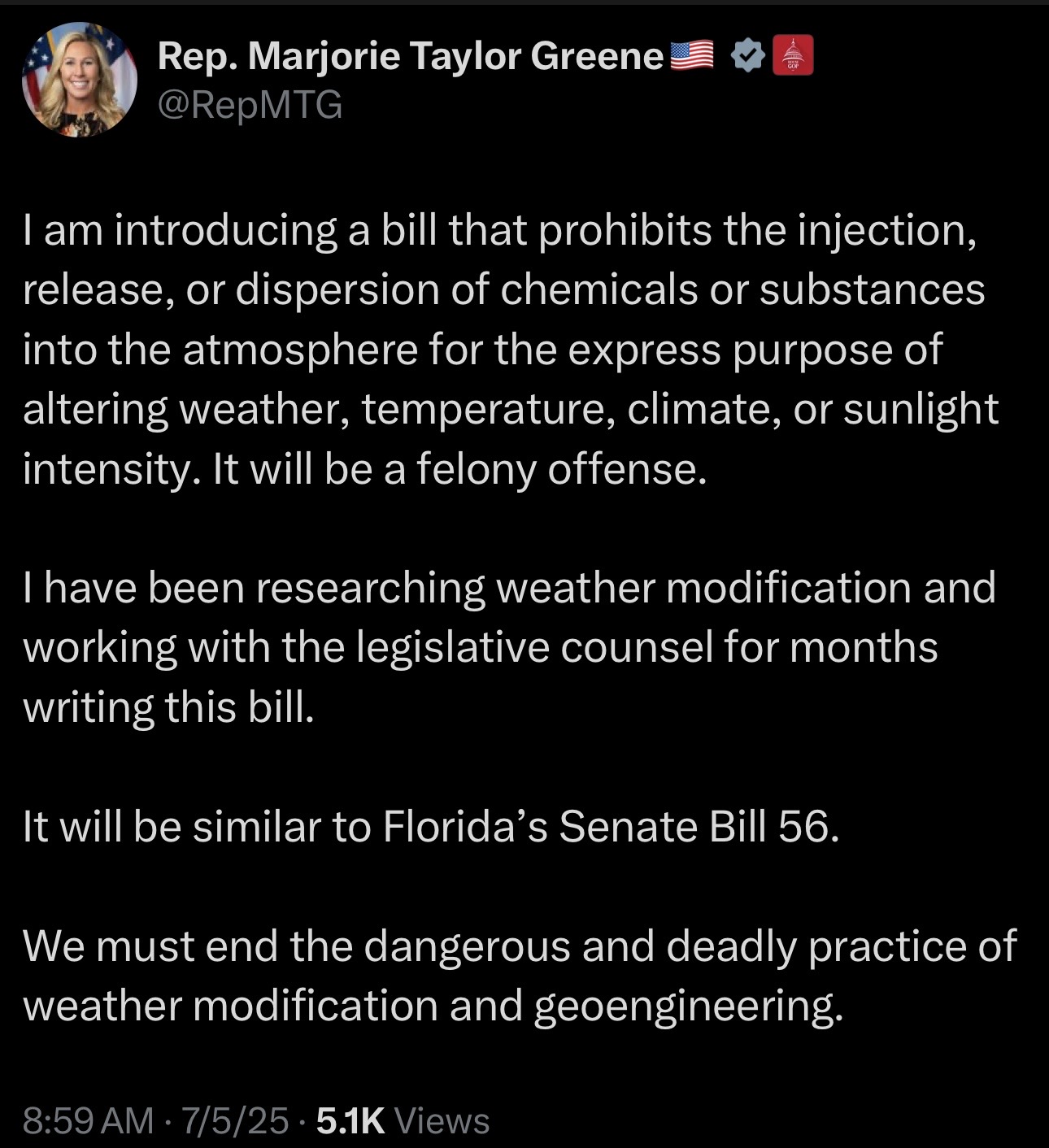 Ron Filipkowski (@ronfilipkowski): "Marge Greene weighs in after the deadly storm in Texas."