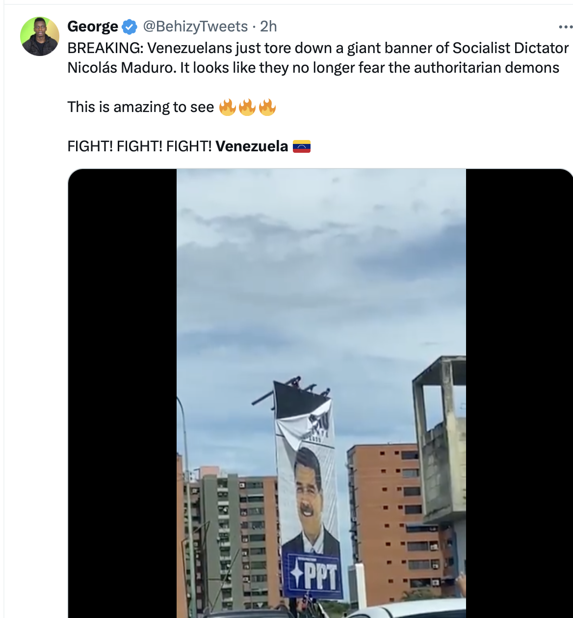 Venezuela In Full-Scale Counter-Communist Uprising: Maduro Banners Set ...