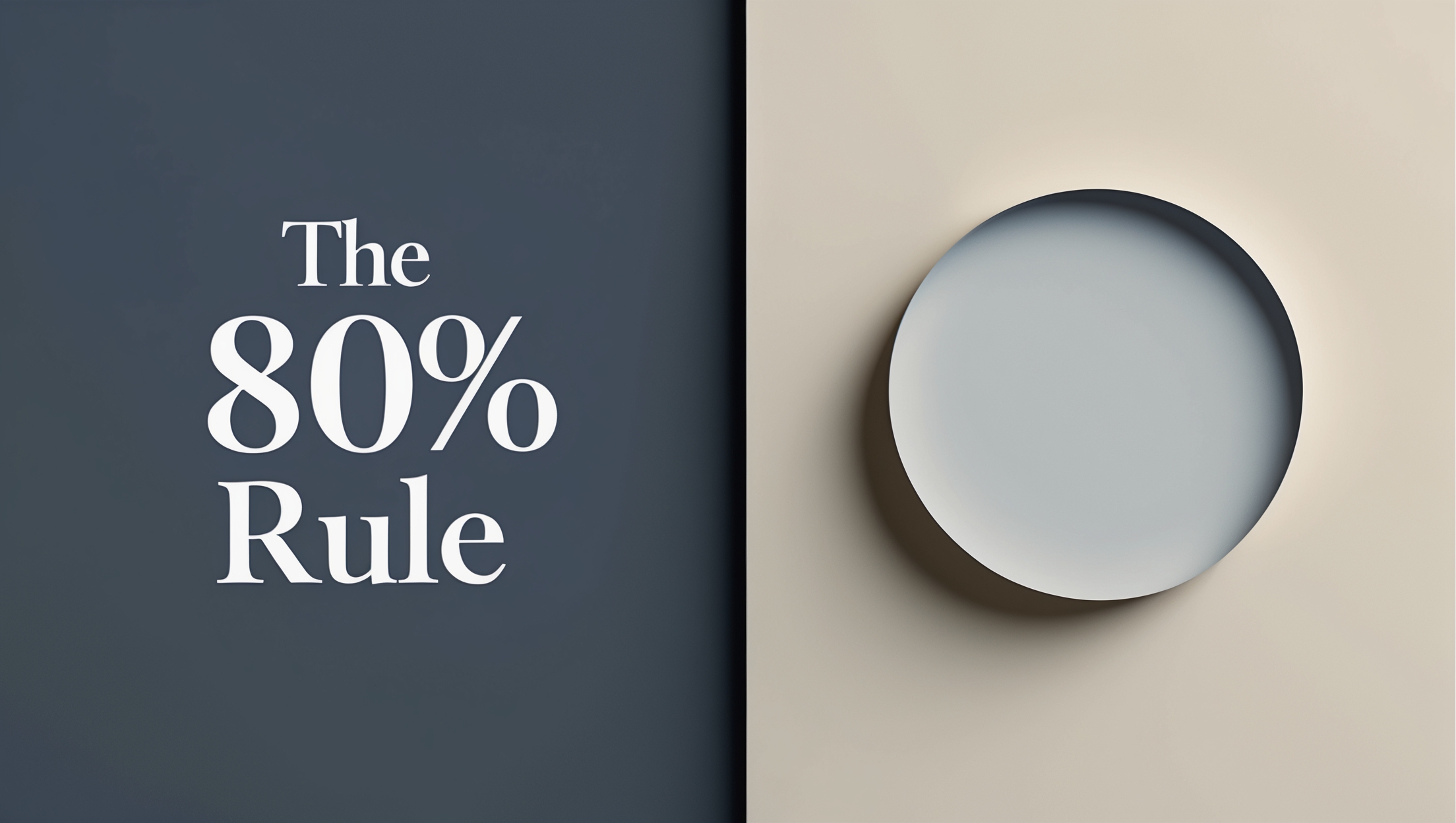 The 80% Rule: Why Done Is Better Than Perfect