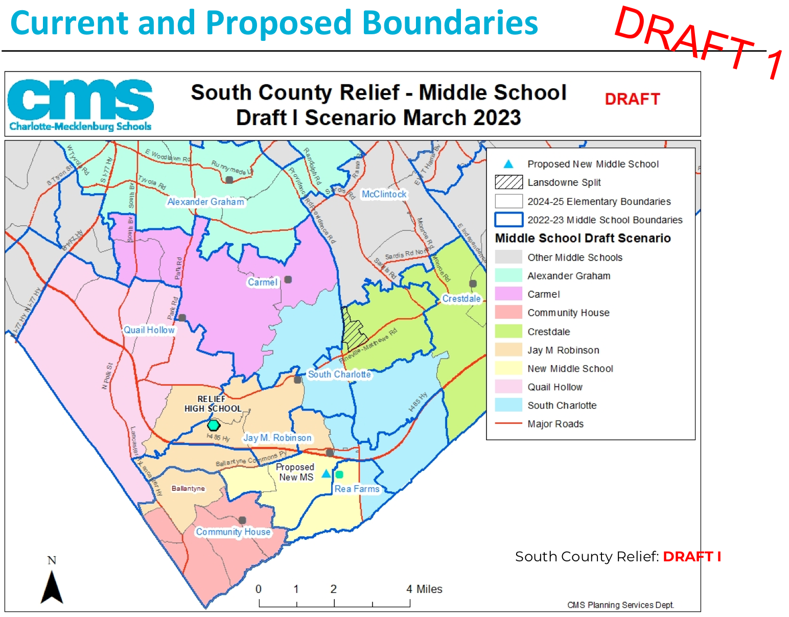 BREAKING: CMS unveils latest south Charlotte school boundary maps
