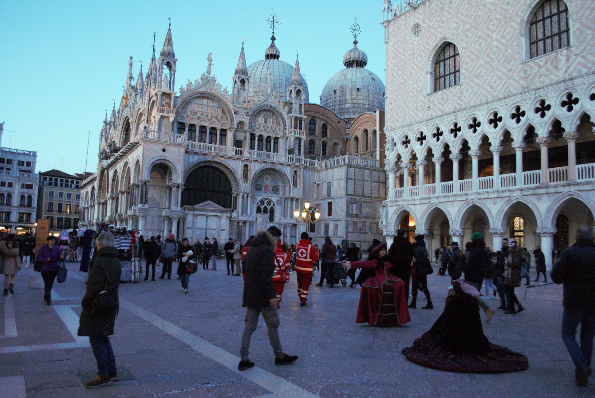 A Woman Photographer At Night In Venice (2) - by Liudmila