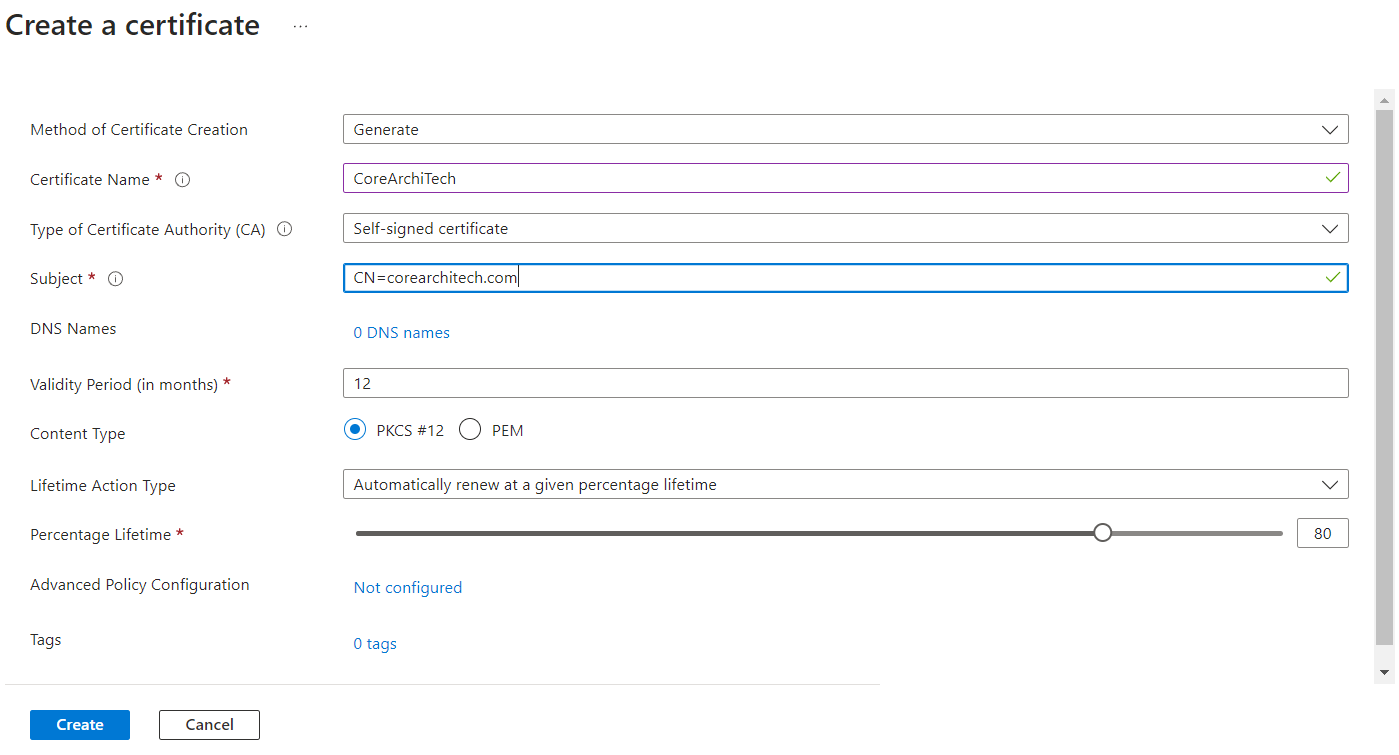 Streamlining Certificate Management in Azure Key Vault: Generate, Store ...