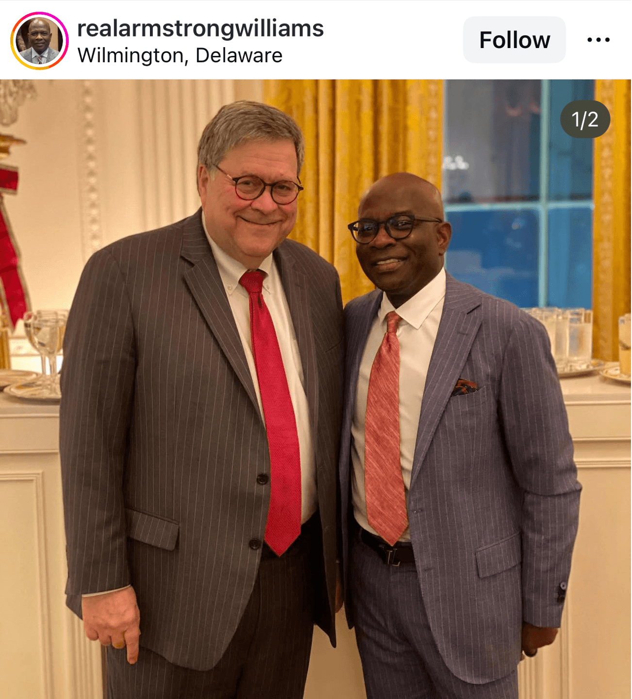 Whistleblower: The Late Former Attorney General Bill Barr and Media Figure Armstrong Williams ...