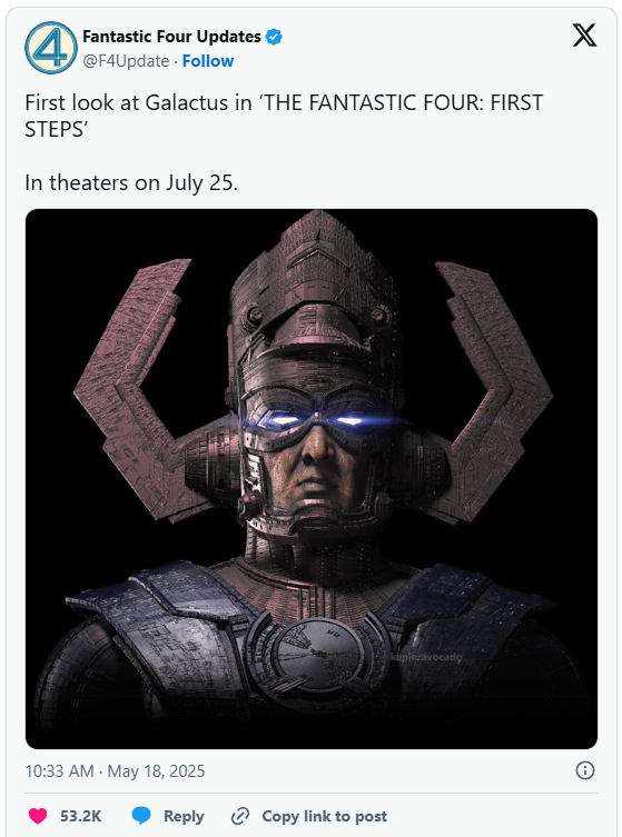 This is What MCU Galactus Will Look Like in Fantastic Four: First Steps