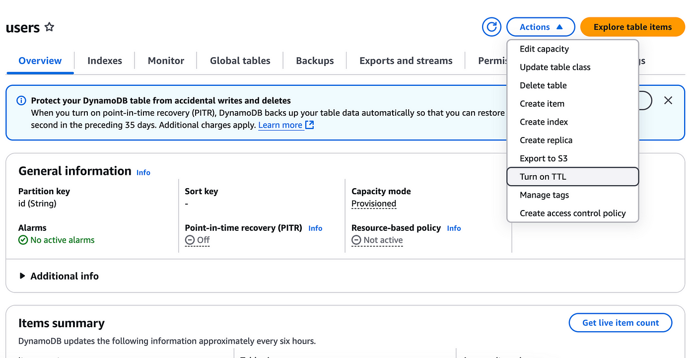 Time-to-Live (TTL) Best Practices in DynamoDB