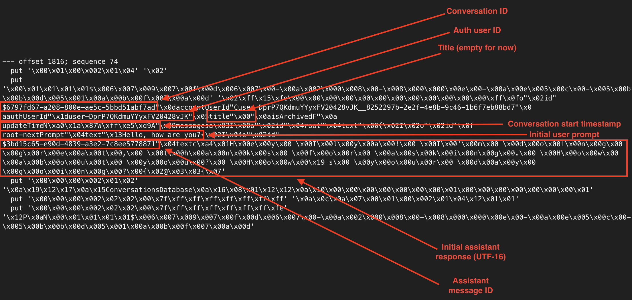 LevelDB WAL log - extracting ChatGPT desktop conversations