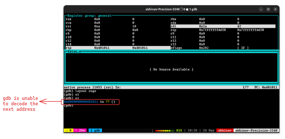 Debugging X86-64 Assembly with GDB - by Abhinav Upadhyay