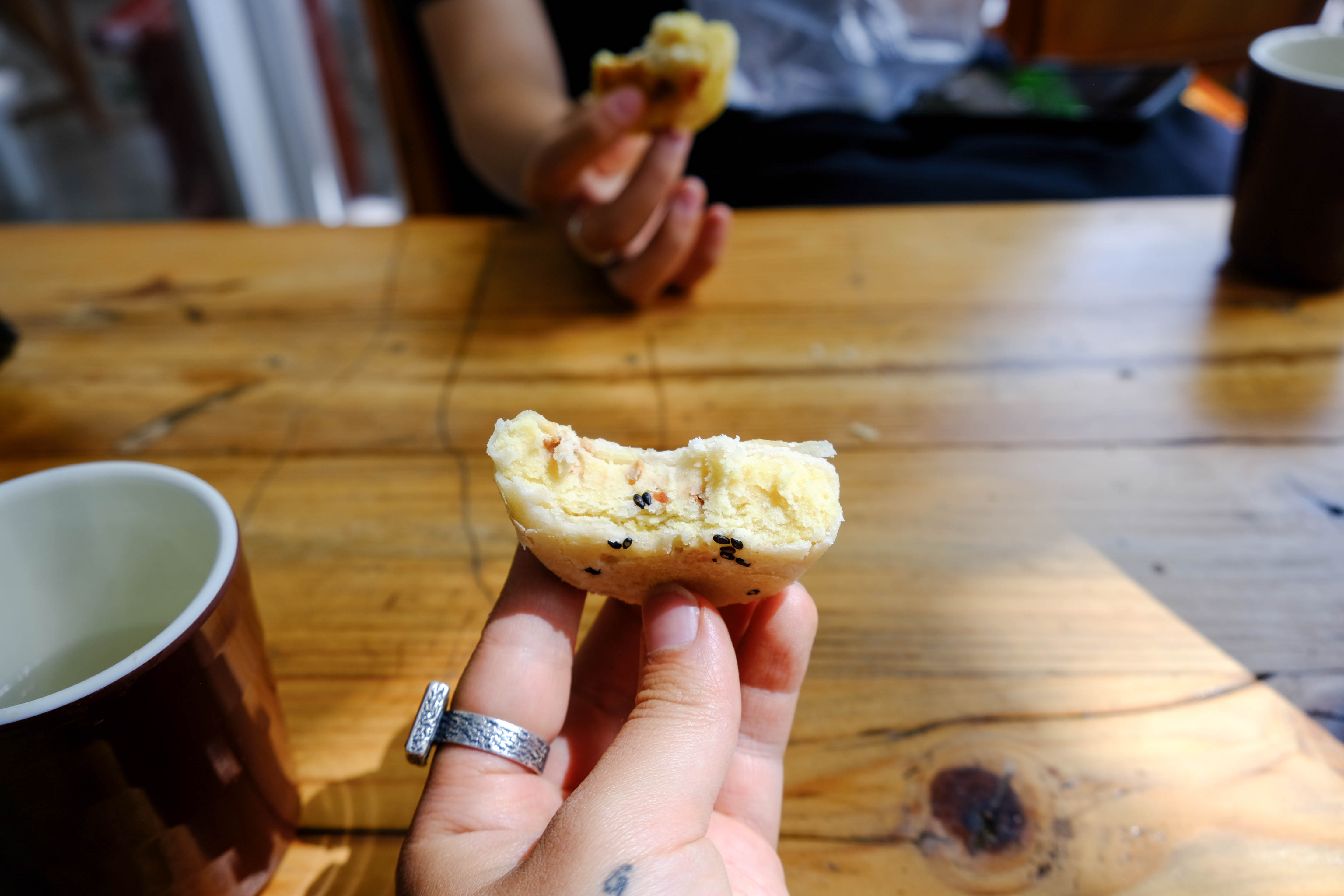 Mung bean cakes 绿豆馅饼 - by Hannah Che - Little Soybean