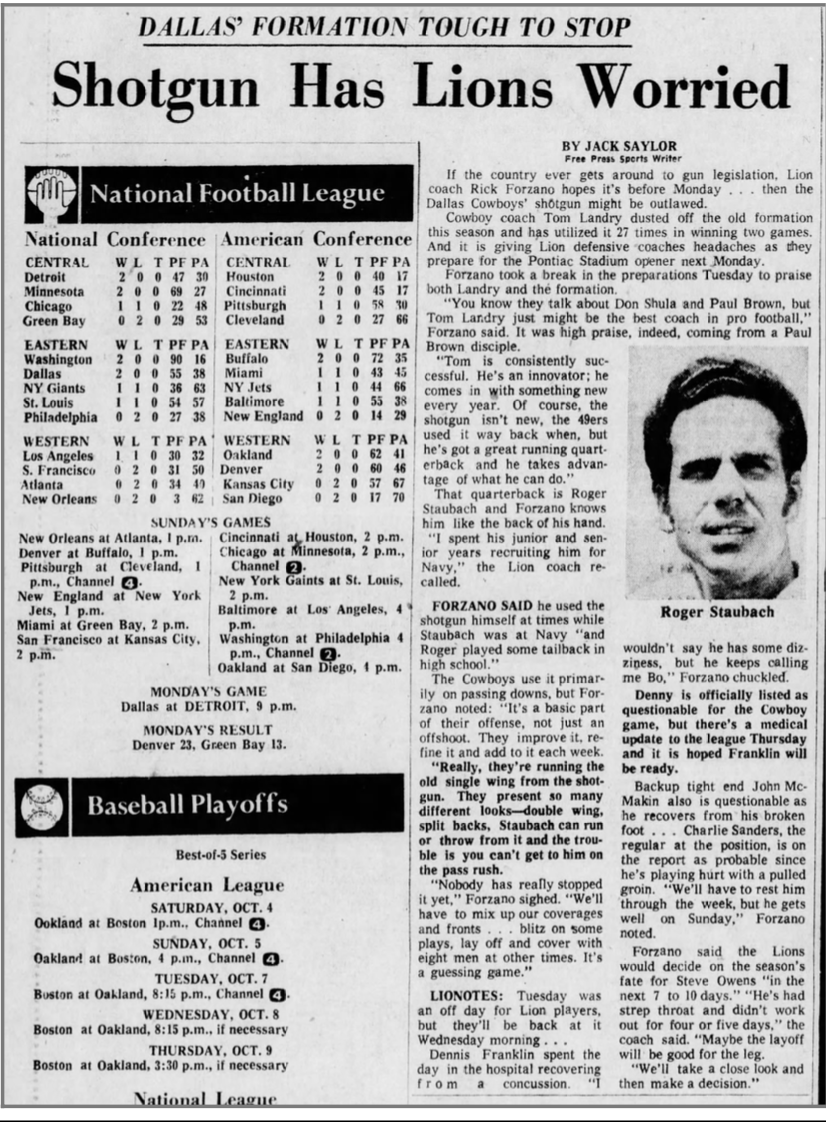 Landry, Roger and the Origin of the Shotgun - by Bob Sturm