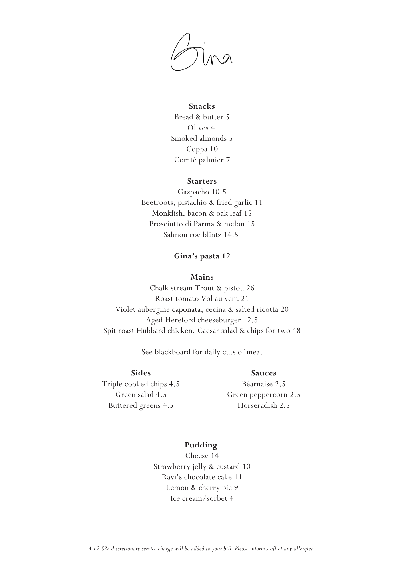 Book your table at Gina - by Gina Restaurant - Club Gina