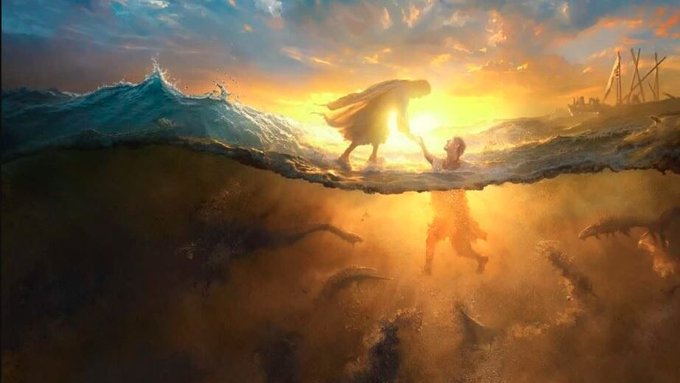 Why did Peter sink so suddenly, after just proving he could walk on water?