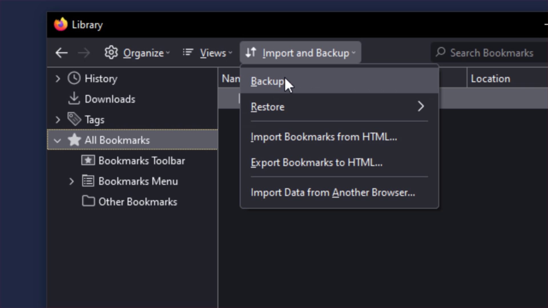 How To Backup and Restore Your Firefox Bookmarks