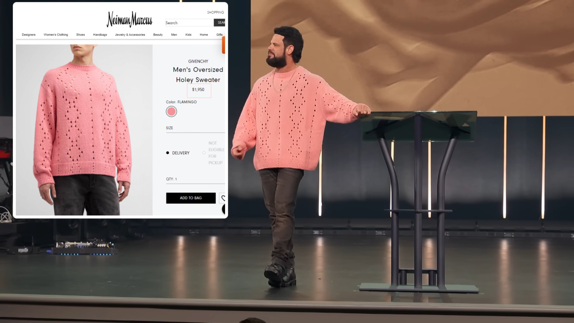 Steven Furtick Wears 2 Thousand-Dollar Sweater During Easter Sermon