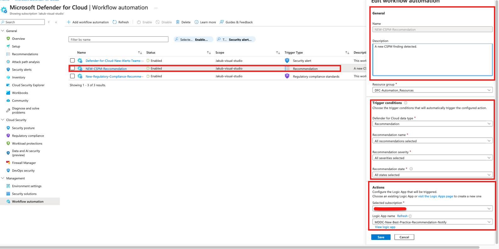 Defender For Cloud - under the hood: Workflow Automations Deep Dive