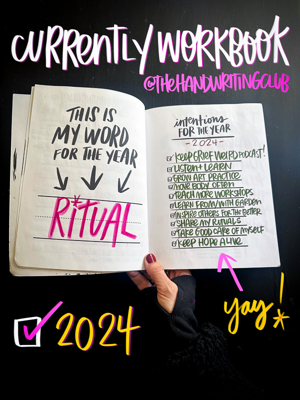 Inside my 2024 Currently Workbook - by Tracy Benjamin