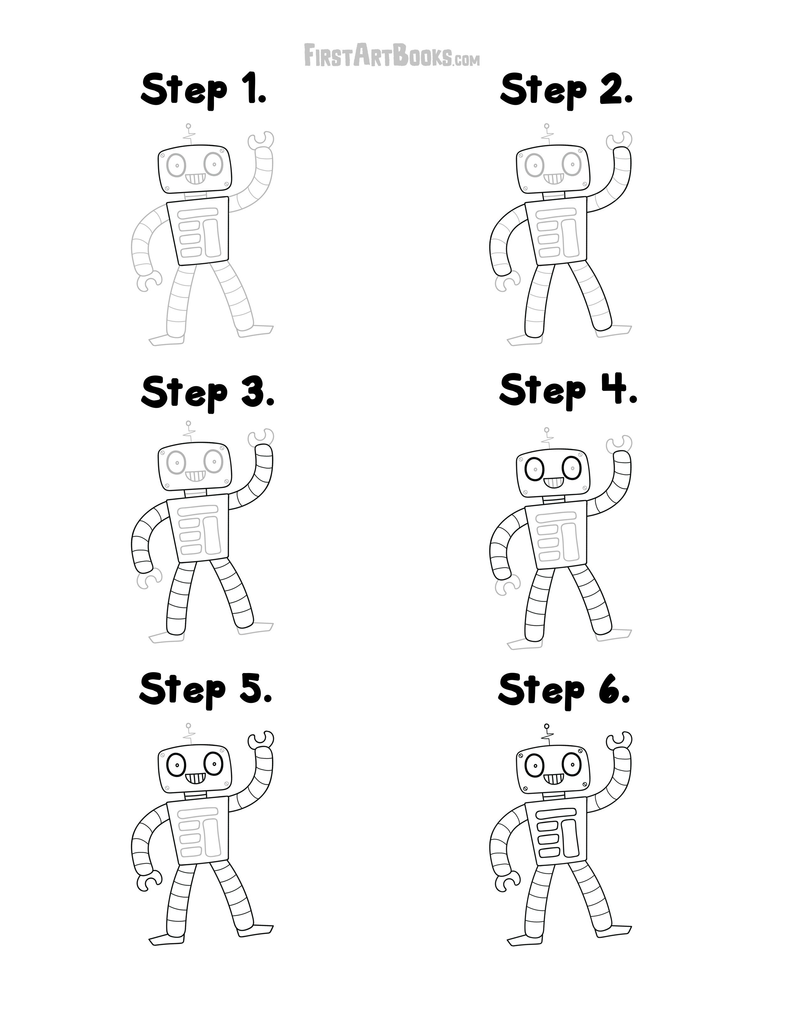 How To Draw A Robot (Free Activity Page) | FirstArtBooks.com