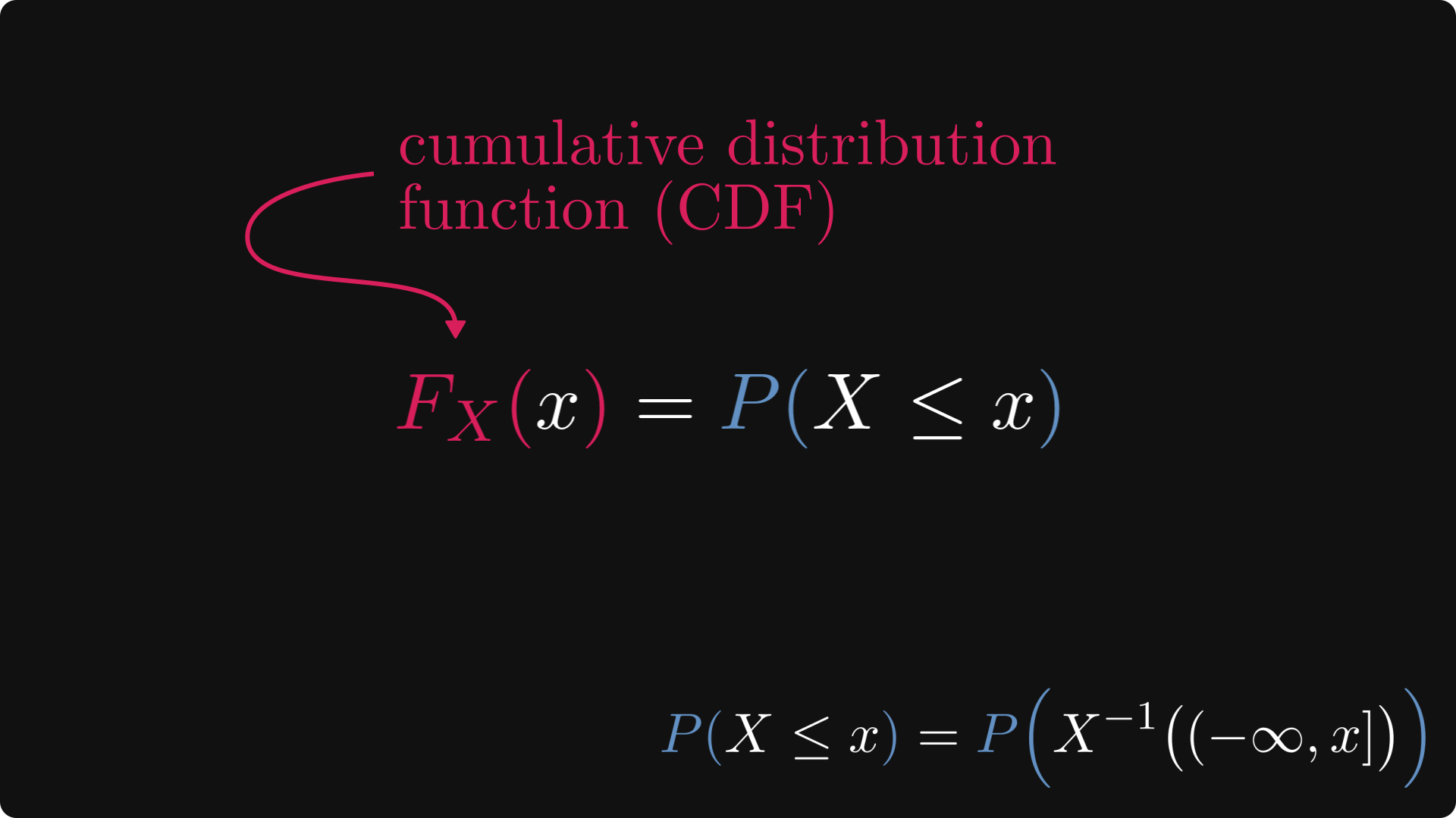 Probabilities, densities, and distributions