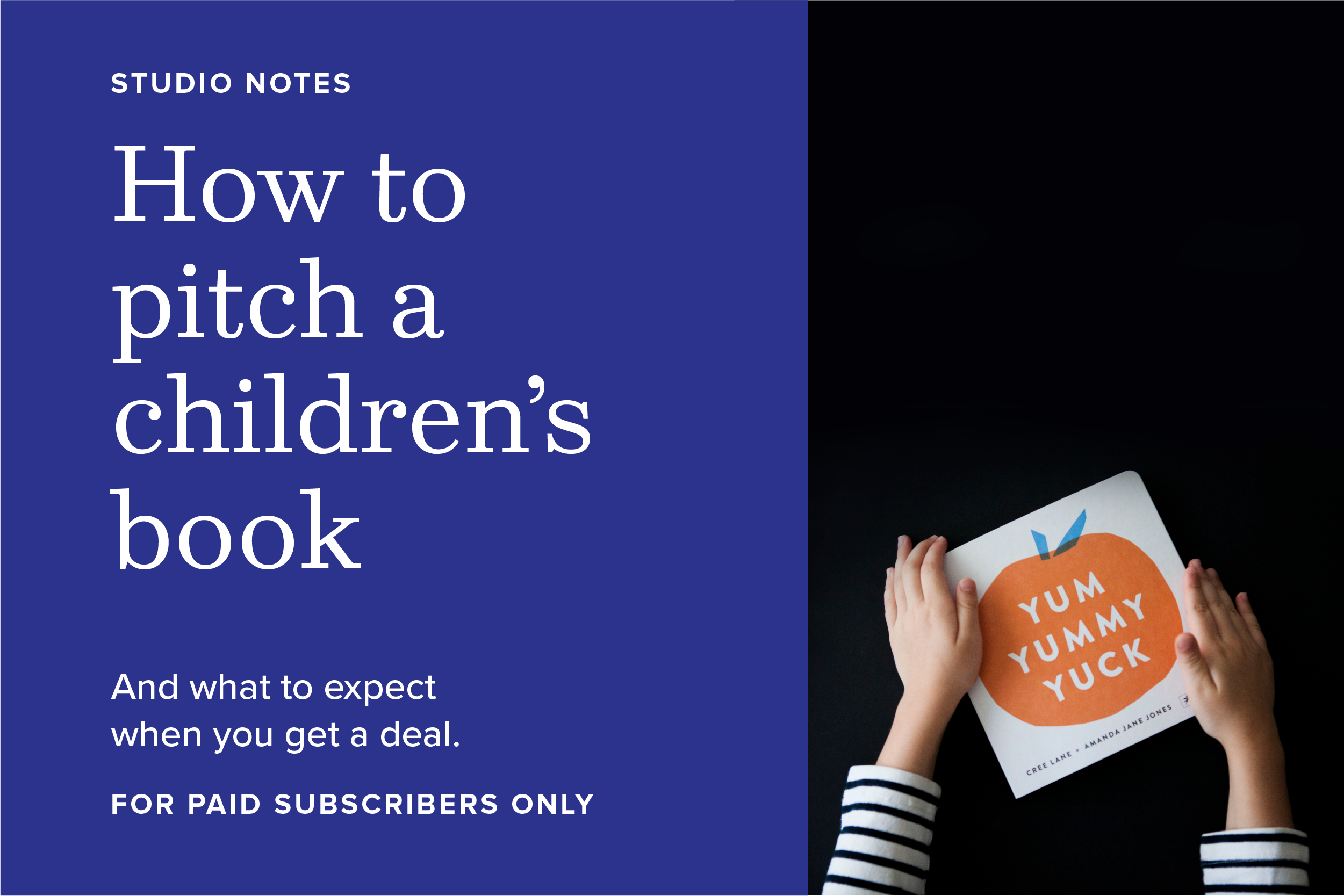 Studio Notes: How to pitch a children's book