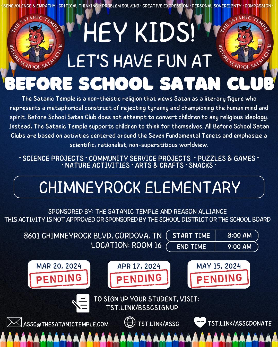Satanists sue Tennessee district for trying to thwart After School ...